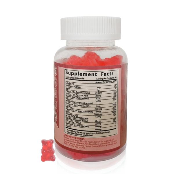 Quality Hair Growth Dietary Supplement With Biotin Folic Acid For Teenagers 60gummies / for sale