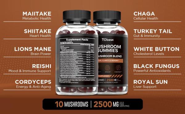 Quality Gummy Candy Lions Mane Reishi Mushroom Supplement For Teenagers' Memory Sleep for sale