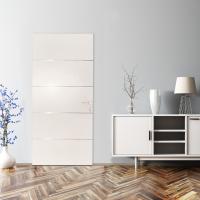 China Invisible Flush Mounted High End MDF Panel Doors Concealed Integrated Hinge Hidden for sale