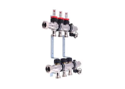 China Stainless Steel 304 Or 201 Underfloor Heating Manifold On Sliver Color for sale