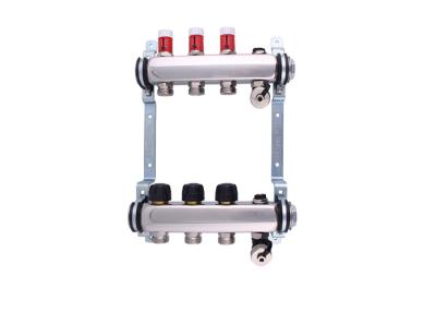 China Stainless Steel 304 Floor Hydronic Heating Manifold / Brass Water Manifold for sale