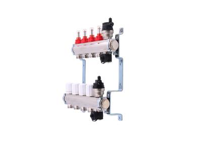 China Heatmiser Underfloor Heating Manifold For Pex  Water Manifolds Without Pump Sliver Color for sale