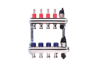 China Underfloor Heating Brass Water Manifold Without Pump SLIVER Or YELLOW for sale