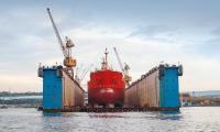 China 10 Tons Level Luffing Floating Dock Portal Cranes Customized for sale