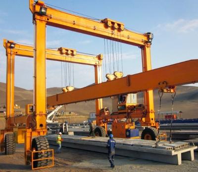 Cina Gru a cavalletto mobili della doppia gomma elettrica della trave sincronizzate e coordinate in vendita