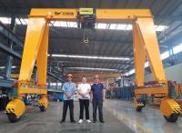 China Triangular Legs Rubber Tyred 30t Mobile Gantry Crane For Workshop for sale
