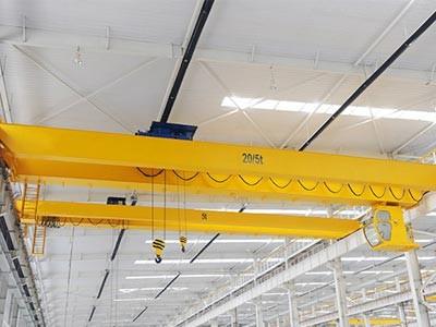 China 50t Double Beam Overhead Crane Top Running Crane Remote Control for sale