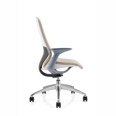 China end Home PU Leather Cover Office Chair Furniture Sale Luxury Plastic Meeting Swivel Chair for sale