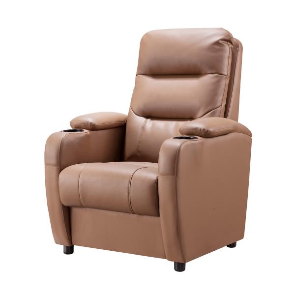 Quality Theater Furniture Genuine Leather Power Electric Recliner Sofa Chair with Cup for sale