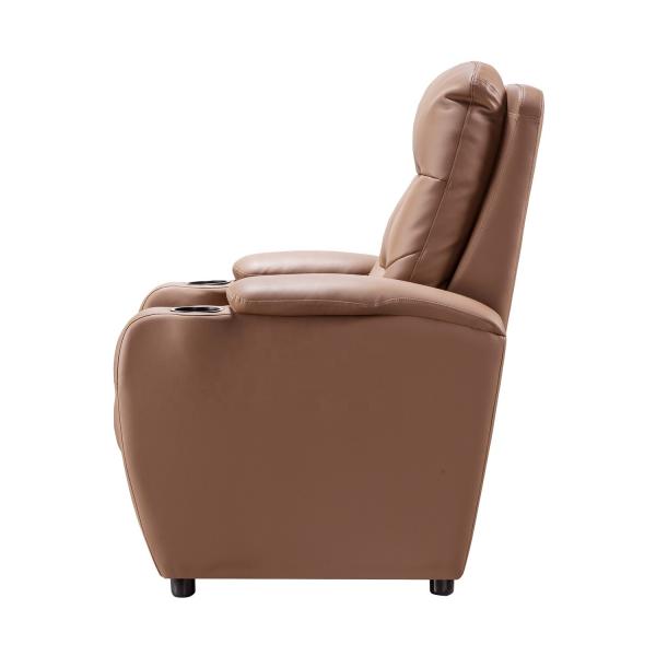 Quality Theater Furniture Genuine Leather Power Electric Recliner Sofa Chair with Cup for sale