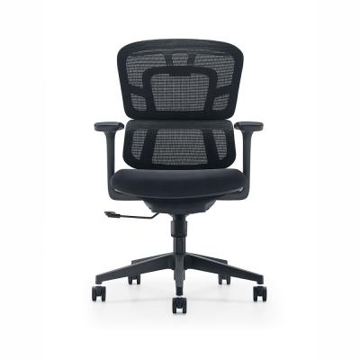China OEM ODM Mid Back Mesh Revolving Chair Adjustable Armrest Ergonomic Swivel Office Chair for sale
