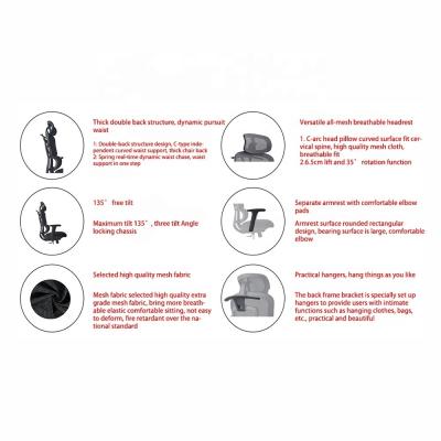 China OEM ODM Mid Back Mesh Revolving Chair Adjustable Armrest Ergonomic Swivel Office Chair for sale
