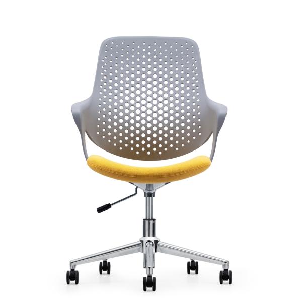 Quality Folded Office Sitting Chairs Modern White Plastic Office Chair Gray Plastic for sale