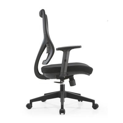 Chine Foshan Chaises de bureau exécutives en maille de tissu pivotante noire pour le bureau à domicile 650*580*960-1060mm à vendre