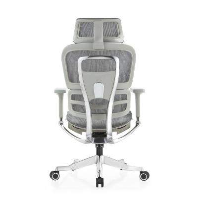 Cina Poltrona da ufficio grigio regolabile in altezza a maglia piena per un facile movimento e un lavoro confortevole in vendita