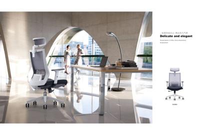 Cina M890A Sedile da ufficio a maglia regolabile in grigio 2D braccialetto ergonomico Sedile da ufficio di lusso in vendita