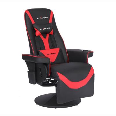 中国 Ergonomic PU Leather Reclining Single Gaming Sofa Chair with Footrest and Cup Holder 販売のため