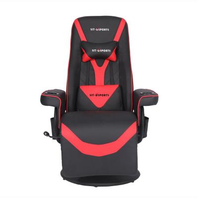 中国 Ergonomic PU Leather Reclining Single Gaming Sofa Chair with Footrest and Cup Holder 販売のため
