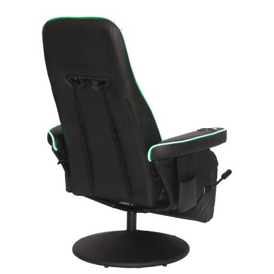 中国 Ergonomic PU Leather Reclining Single Gaming Sofa Chair with Footrest and Cup Holder 販売のため