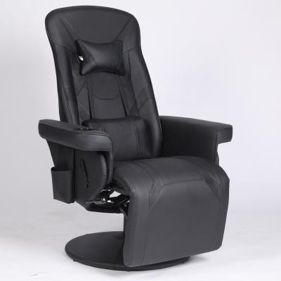 China Black Racing Style Luxury Gaming Chair with Cup Holder and Footrest for sale