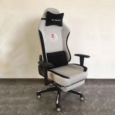 China Gaming Chair with Fabric Cover Massage Function and Adjustable Backrest 90-180 degrees zu verkaufen