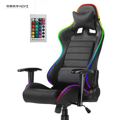 Cina Comfortable Ergonomic PU Leather Gaming Chair with Massage Function and LED Light in vendita