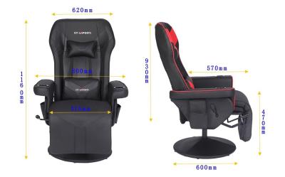 Cina ODM OEM Executive Chair Racing Style Leather Gaming Chair with Cup Holder and Footrest in vendita