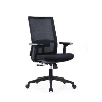 China Luxury Lumbar Adjustable Modern Office Swivel Chair Back Support Ergonomic Mid Back for sale