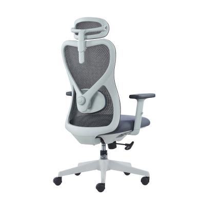 China Ergonomic Modern Office Chair Comfortable Best Ergonomic Mesh Back Swivel Revolving Chair 2D High Adjustable Swivel Chair Grey for sale