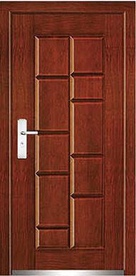 China steel wood security armored door for sale