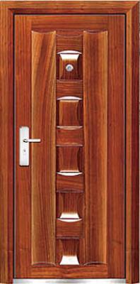 China steel wood security armored door for sale