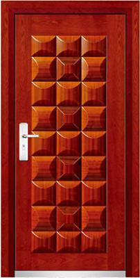 China steel wood security armored door for sale