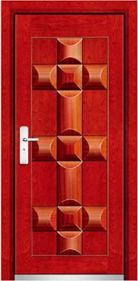 China steel wood security armored door for sale