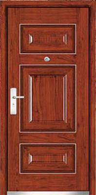 China steel wood security armored door for sale