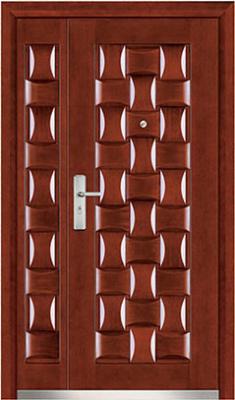 China steel wood security armored door for sale