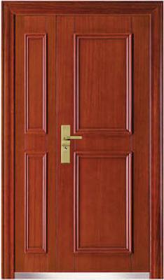 China steel wood security armored door for sale