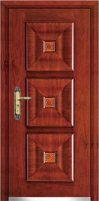 China steel wood security armored door for sale