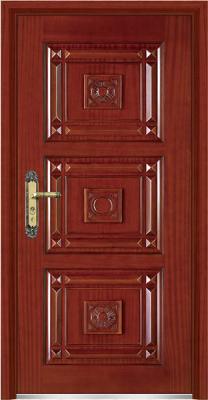 China steel wood security armored door for sale