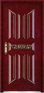 China steel wood security armored door for sale
