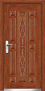 China steel wood security armored door for sale