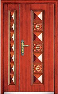 China steel wood security armored door for sale