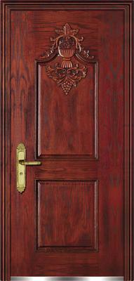 China steel wood security armored door for sale