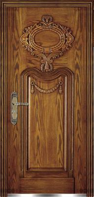 China steel wood security armored door for sale
