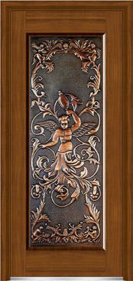 China steel wood security armored door for sale