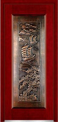 China steel wood security armored door for sale