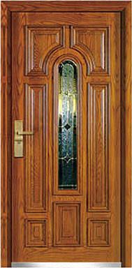 China steel wood security armored door for sale