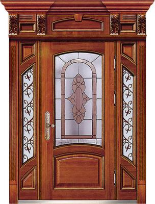 China steel wood security armored door for sale