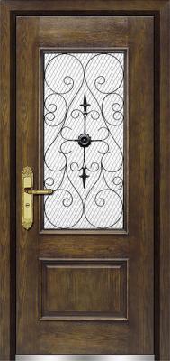 China steel wood security armored door for sale