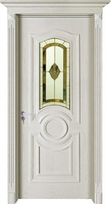 China Solid Wood Door with Glass for sale