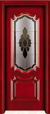 China Solid Wood Door with Glass for sale